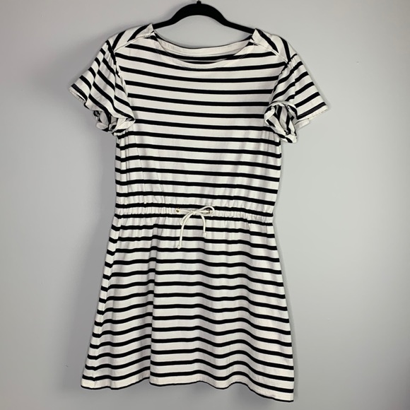 kate spade | Dresses | Kate Spade Knit Dress Small Striped Drawstring ...